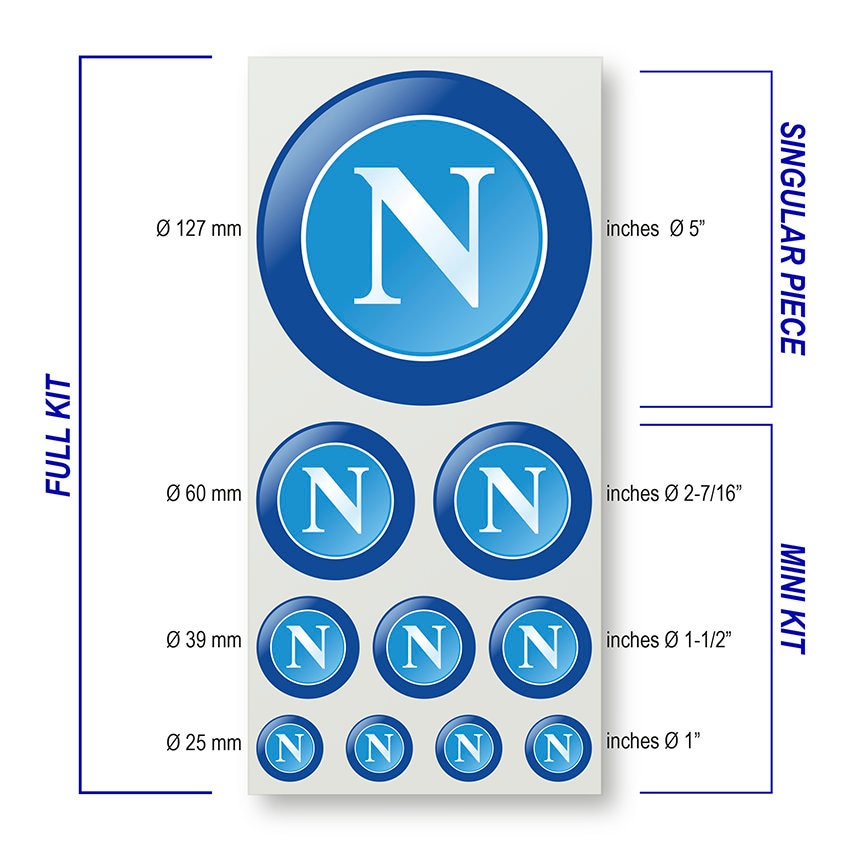 SSC Napoli Decal Sticker Set - Etsy