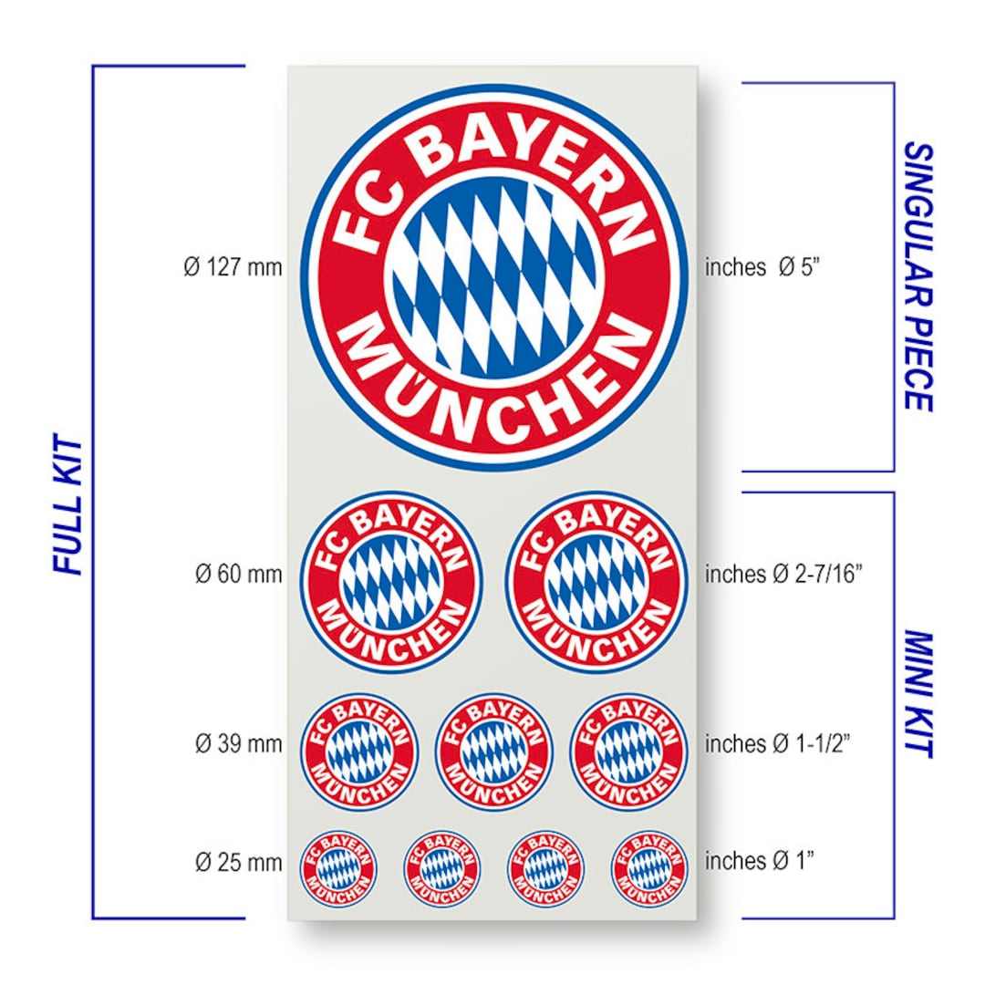FC Bayern München Fußball Aufkleber Aufkleber Set - Etsy.de