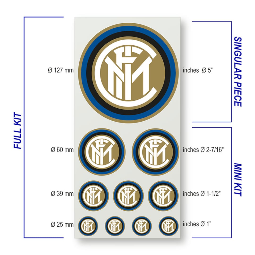 F.C Inter Milan Soccer Decal Sticker Set - Etsy
