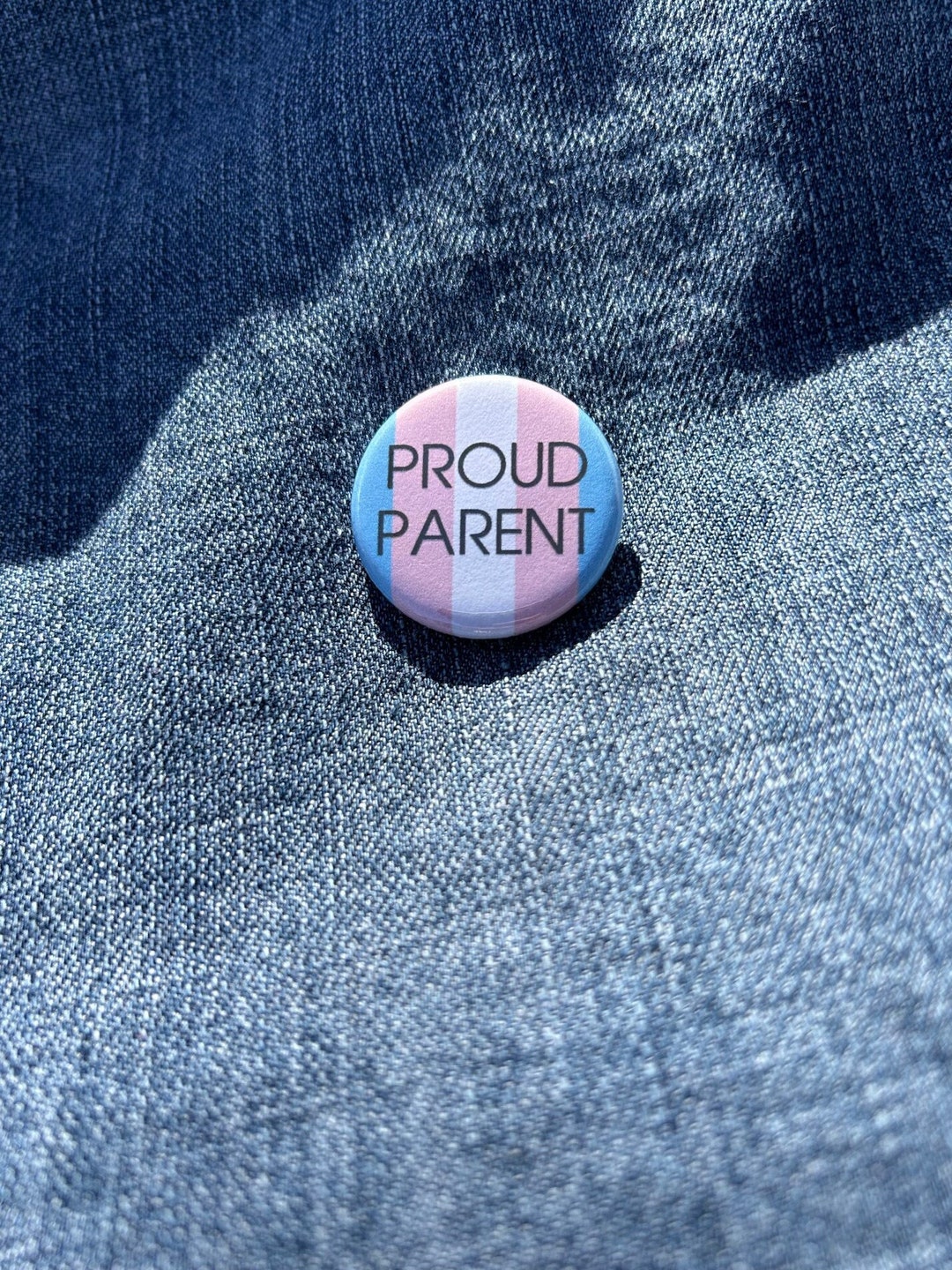 Proud Parent, Proud Dad, Proud Mom, Transgender Pride Flag Button, 1.25 ...