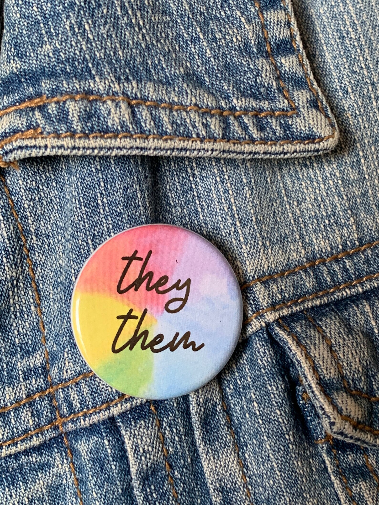 Pronouns Button He/him She/her They/them Custom Pronoun | Etsy