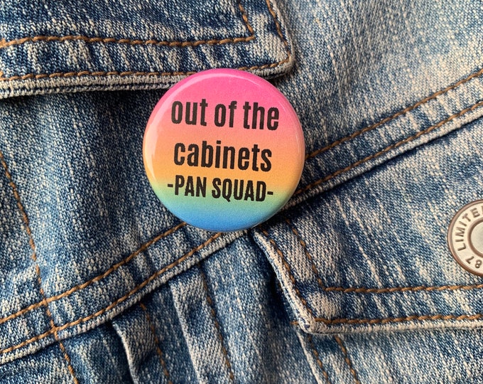 Pansexual Puns Set Buttons Pan Pride Out of the Cabinets - Etsy