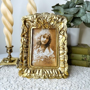 Vintage Gold Ruffle Lace 4x6 Picture Frame - Etsy