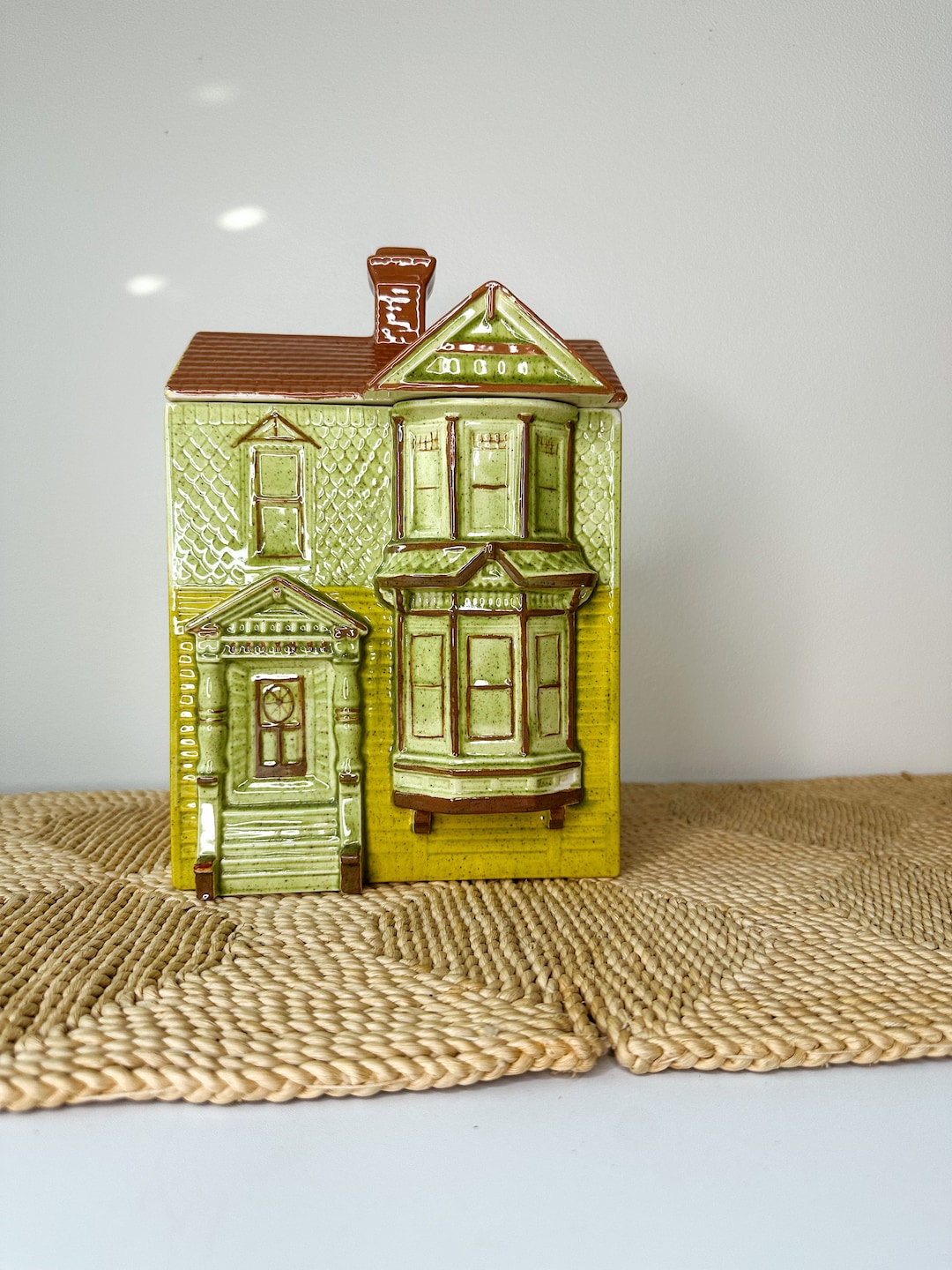 Vintage Victorian House Cookie Jar/vintage Kitchen Canister Storage/san ...