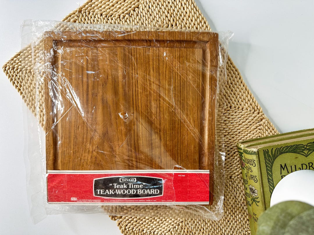 Vintage NOS Nevco Teakwood Cutting Board/charcuterie Board/teak Cheese ...