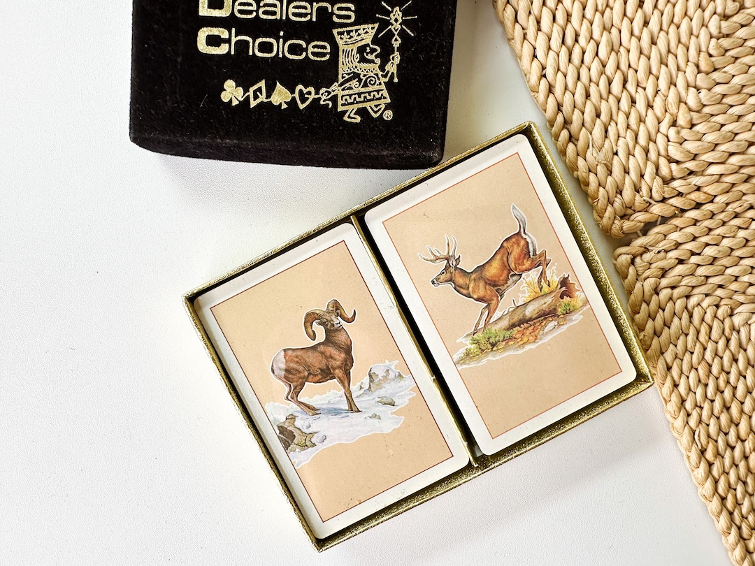 Vintage Playing Card Deck Set/nos Playing Cards/hunting Theme Card Deck ...