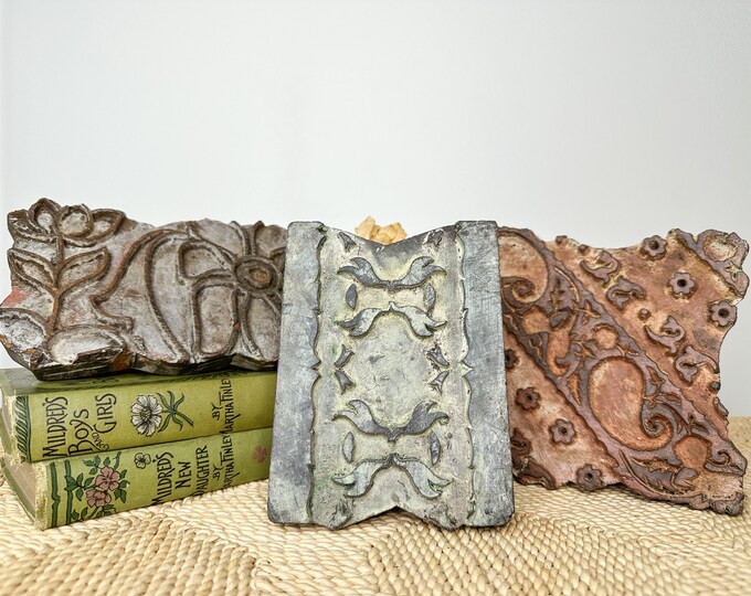 Vintage Wood Stamp Block/batik Printing Block/primitive Wood Decor ...