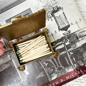 Vintage Brass Matchstick Box/footed Brass Ring Box/hair Pin Holder - Etsy