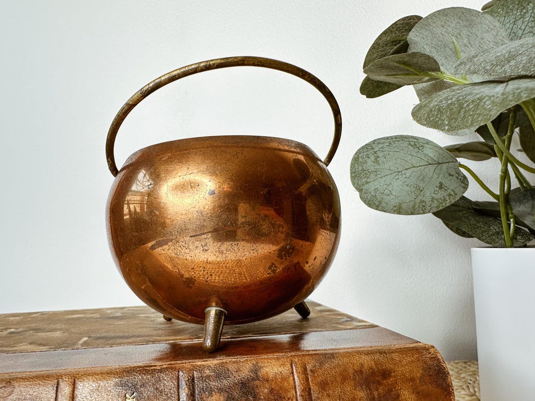 Vintage Mini Copper Cauldron/vintage Smudge Dish/witchy Decor/vintage ...
