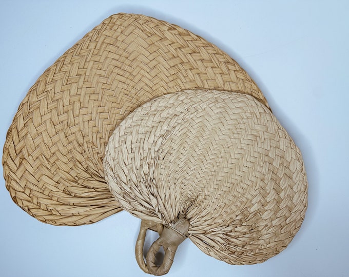 Vintage Woven Raffia Fan Pair/boho Wall Decor - Etsy