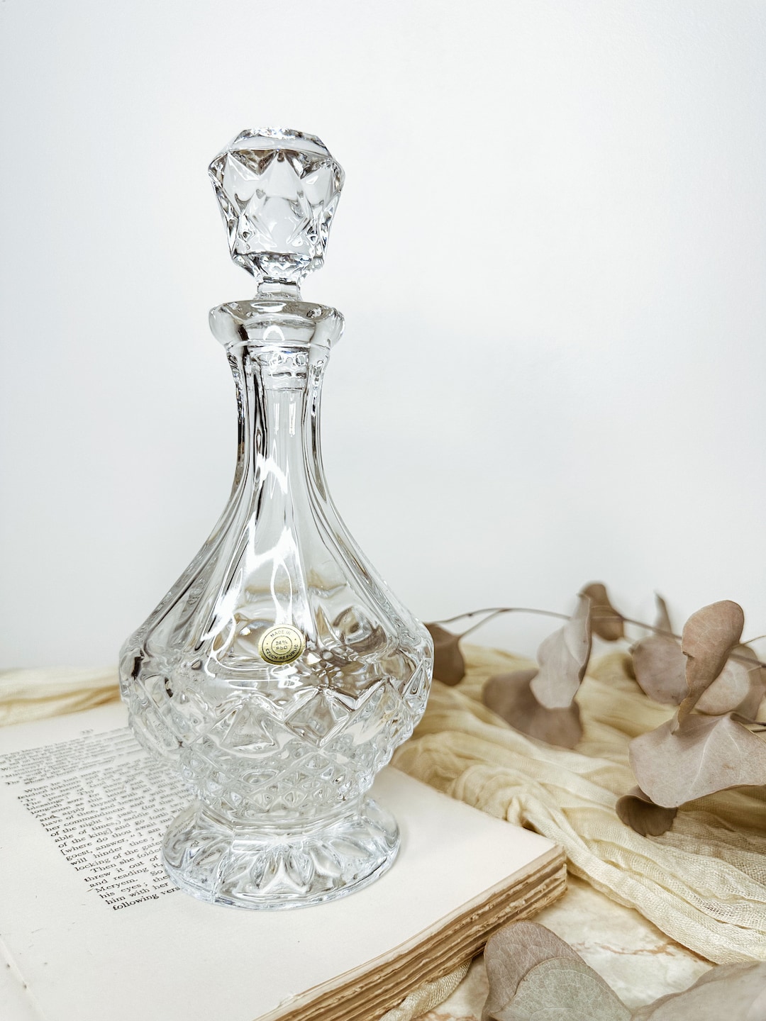 Vintage Small Crystal Decanter/czech Republic Crystal Decanter - Etsy