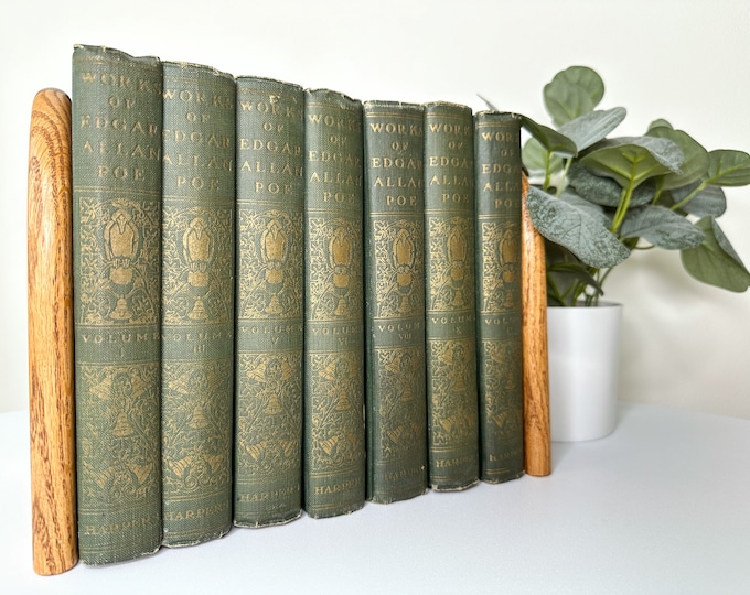 Antique Books 1900’s/works of Edgar Allen Poe - Etsy