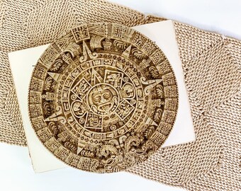 Brass Aztec Calendar Plate - Etsy