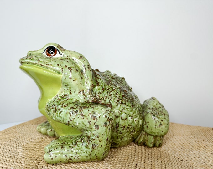Vintage Pottery Frog/vintage Frog Decor/garden Frog/arnels Pottery Frog ...