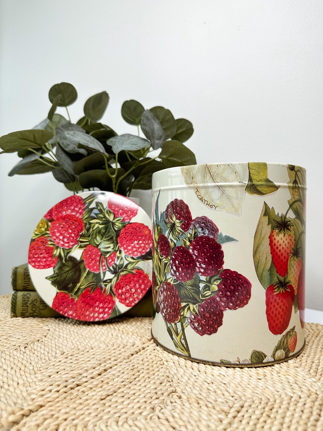 Vintage Berries Storage Tin/strawberry Tin/berry Kitchen Decor - Etsy