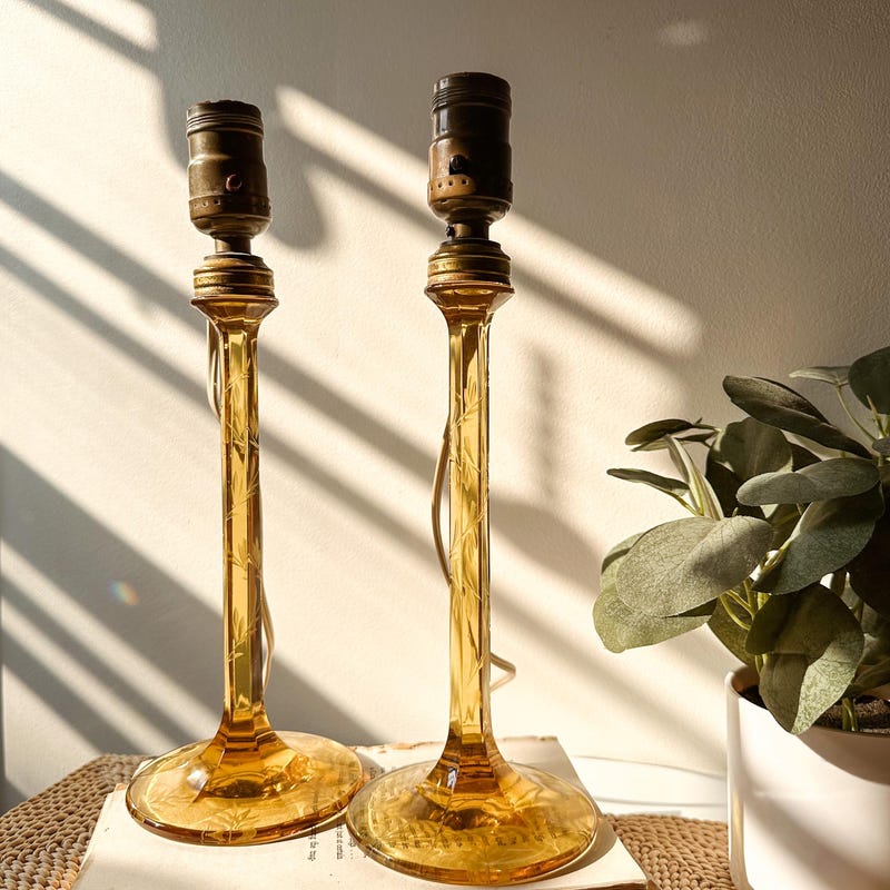 Candlestick Lamp - Etsy
