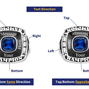Custom Text and Color Championship Ring - Football, Baseball ...