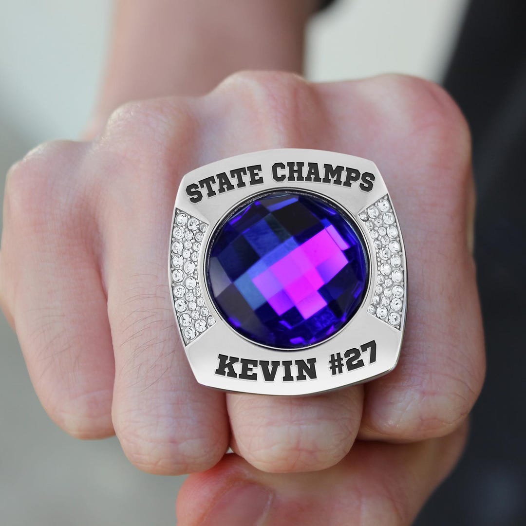 Personalized XL Trophy Championship Ring - MVP Ring, Coach's Ring, Hall ...