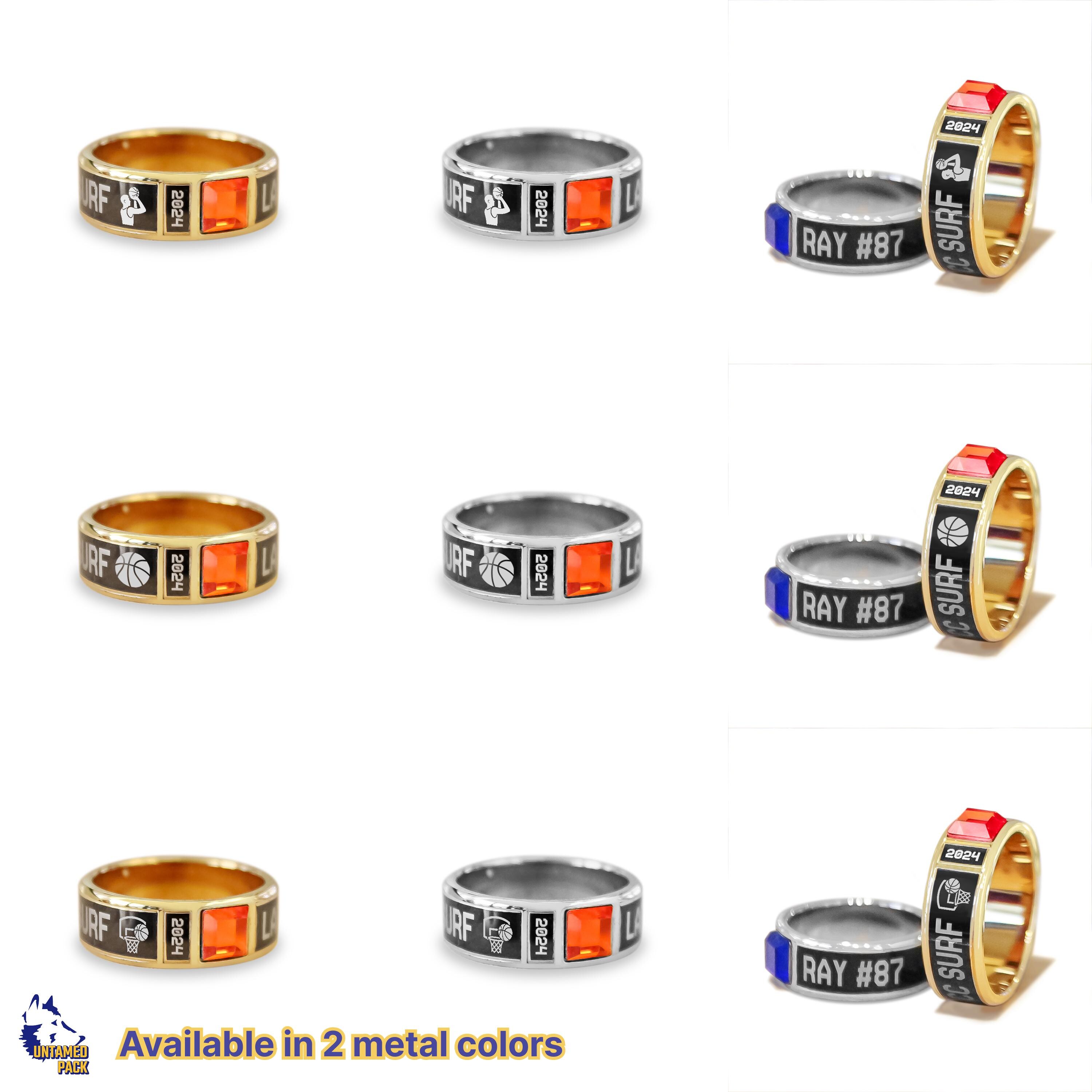 Class Rings Customizable Custom 925 Silver/Gold School Class Ring ...