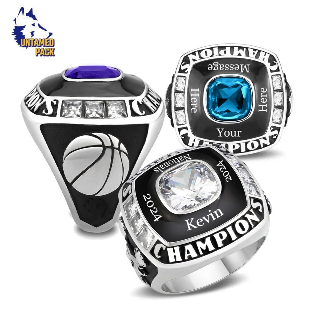 Personalized Basketball Championship Ring - Etsy