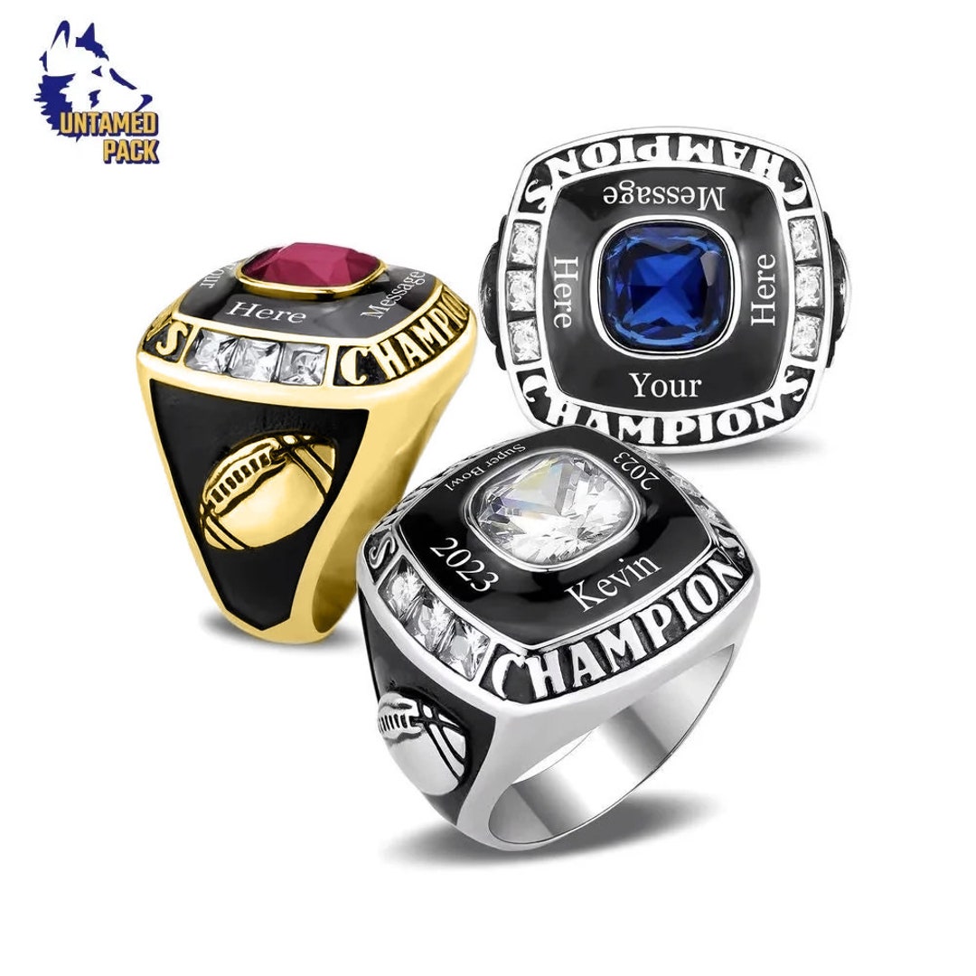 Personalized Football Championship Ring - Etsy