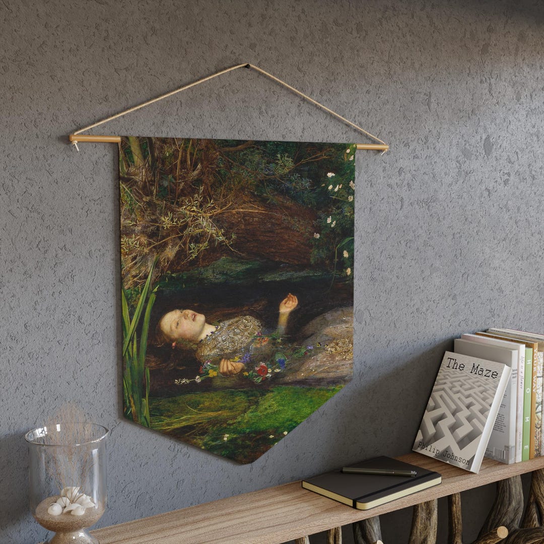 Ophelia Art Pennant – John Everett Millais, Whimsygoth Wall Hanging - Etsy