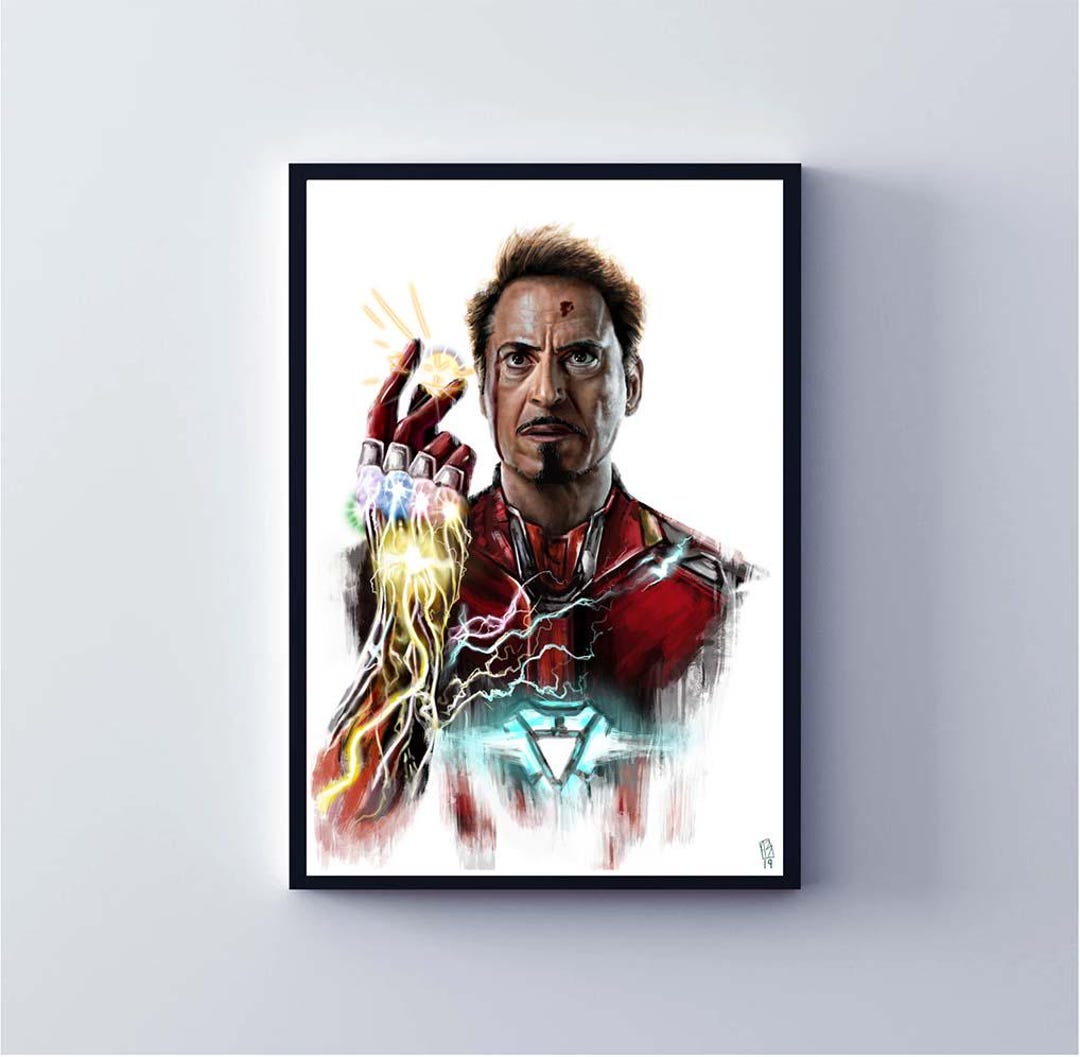 Iron Man Snapping Black Light Painting - Etsy