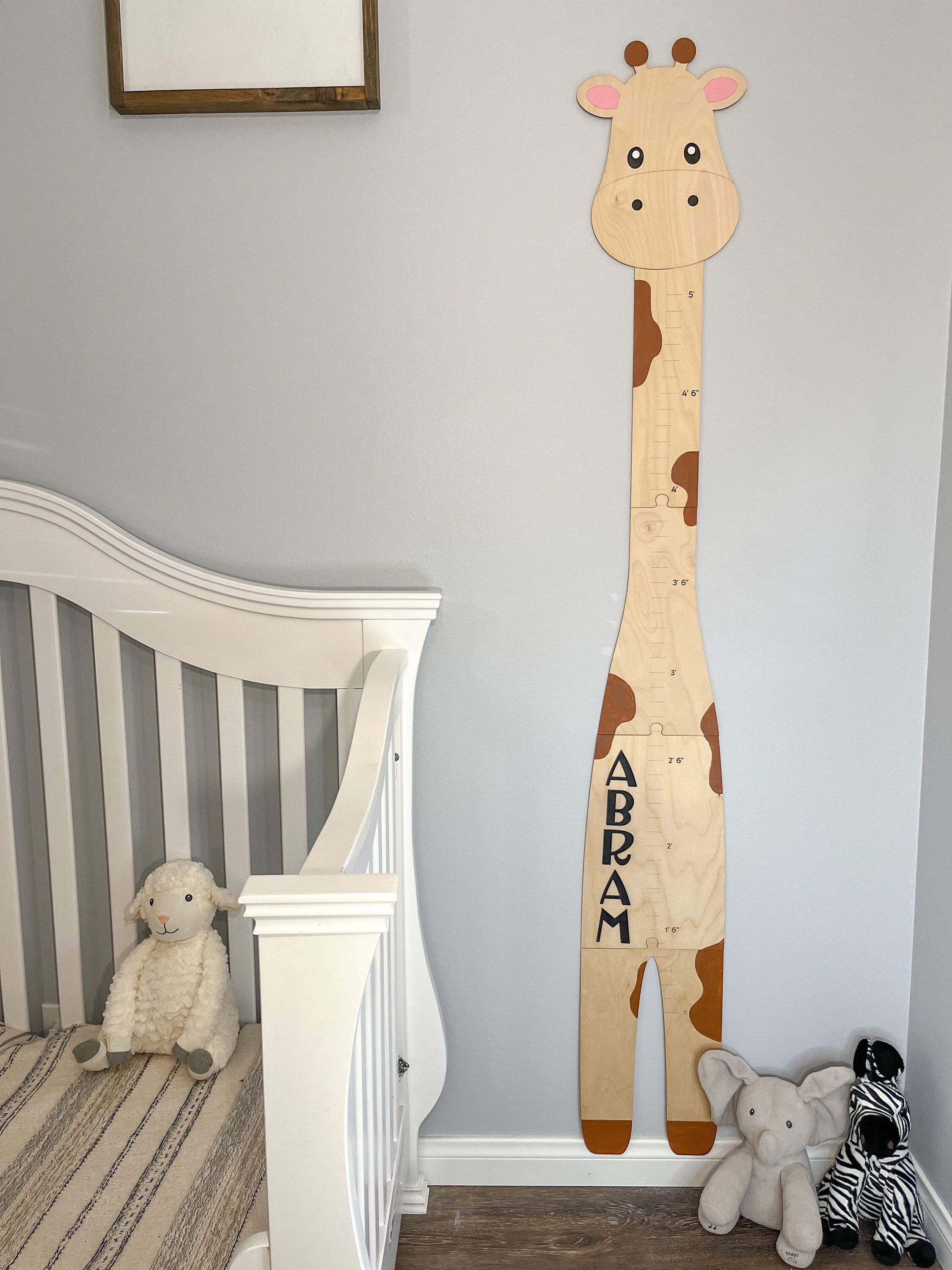 Giraffe Growth Chart Ruler. Kids Nursery Height Measurement. Glowforge ...