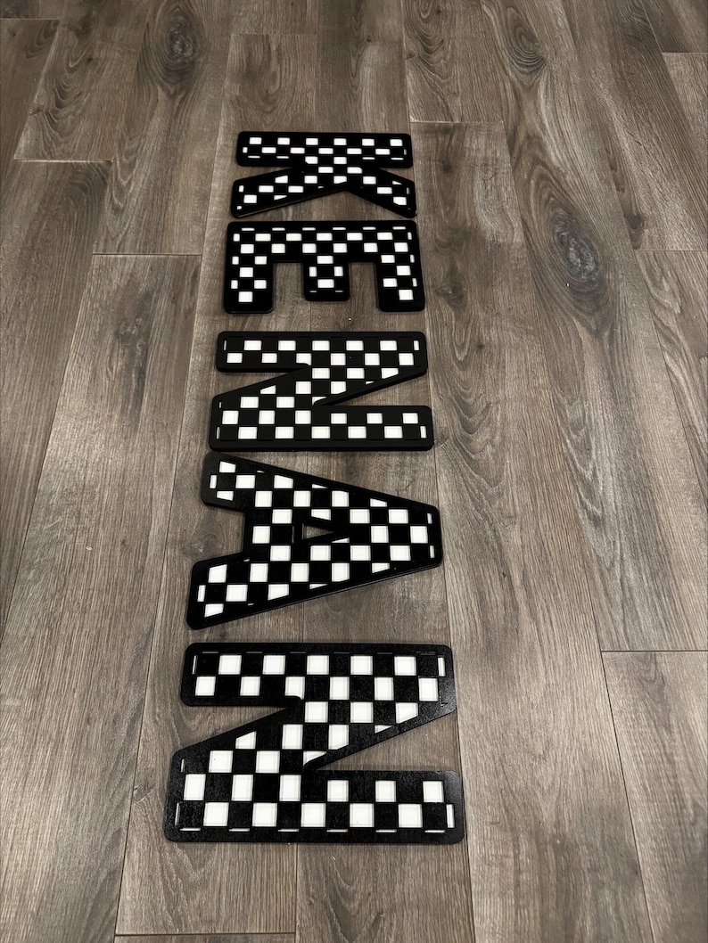 Checkered Race Car Alphabet Font: A-Z Digital Download (SVG) - Etsy