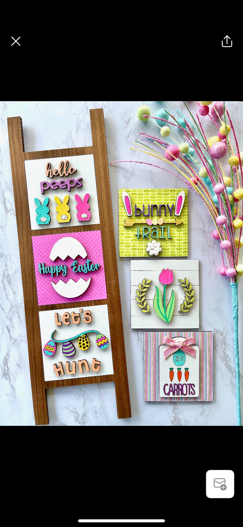 Leaning Ladder Easter Digital Svg Glowforge Mira Laser Cut - Etsy