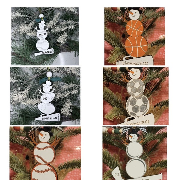 Baseball Snowman Svg - Etsy