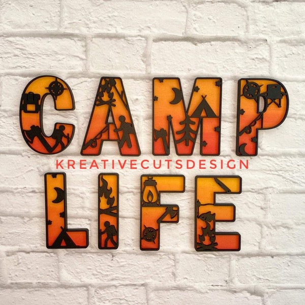 Camping Alphabet - Etsy