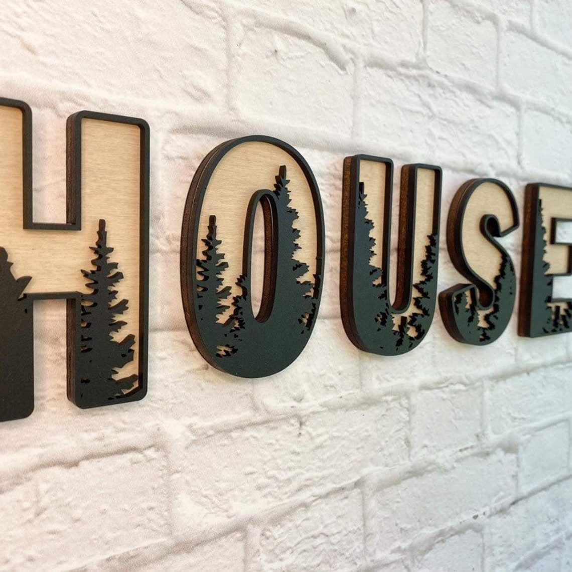 Tree Forest Alphabet A-Z Glowforge Laser Cut File Svg Download - Etsy ...