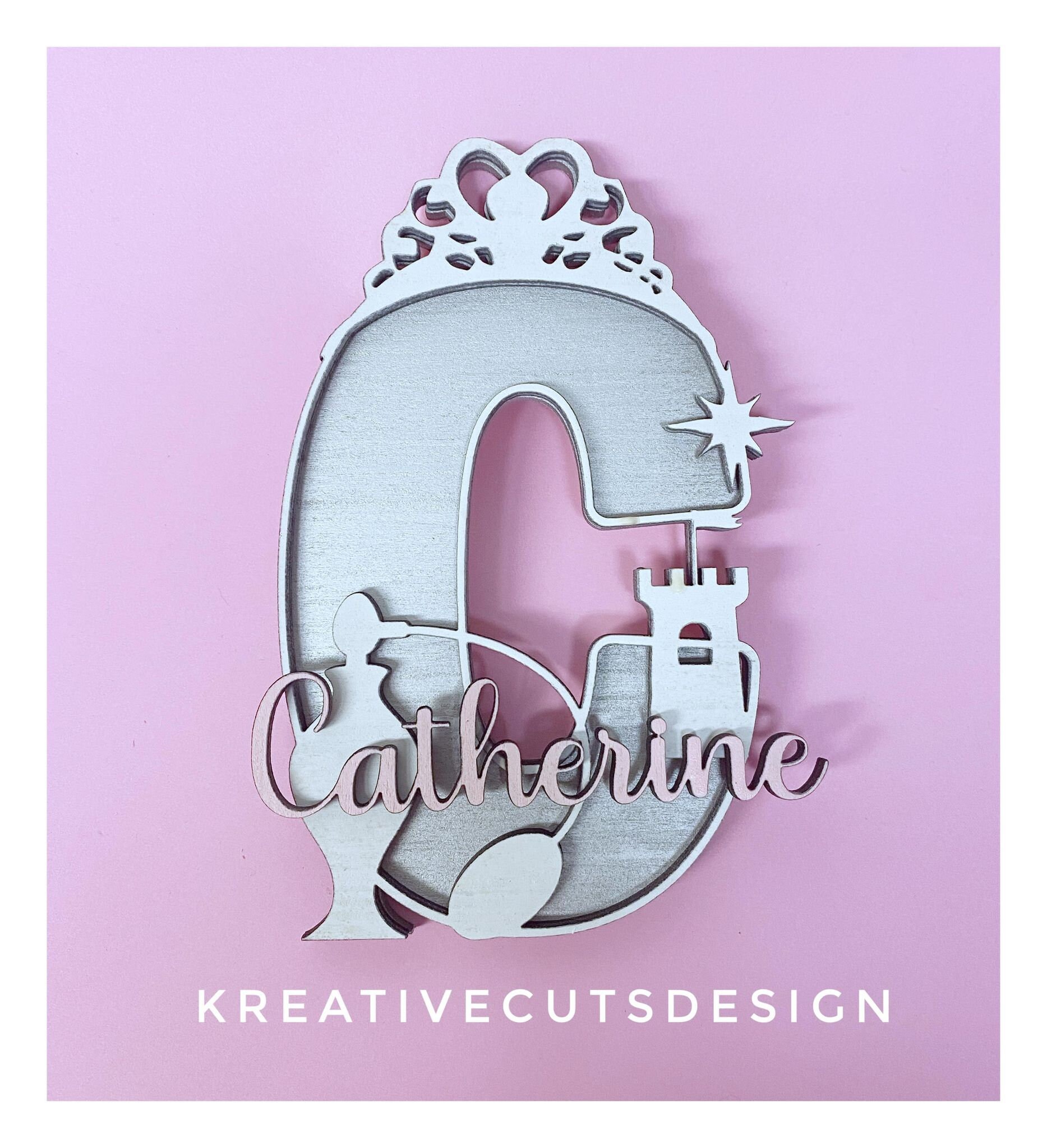 Princess Alphabet Font Magical Unicorn Svg Glowforge Digital | Etsy