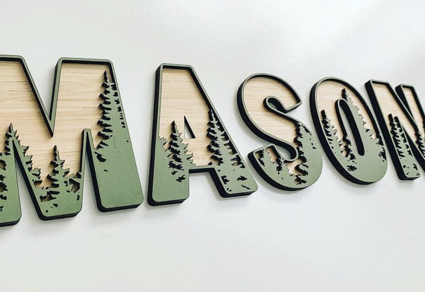 Tree Forest Alphabet A-Z Glowforge Laser Cut File Svg Download - Etsy ...