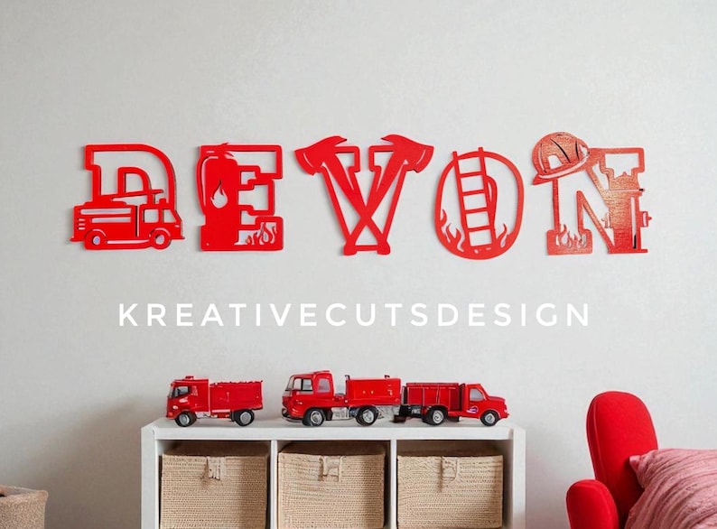 Firetruck- Full Alphabet A-Z SVG Digital Download Laser Cut File ...