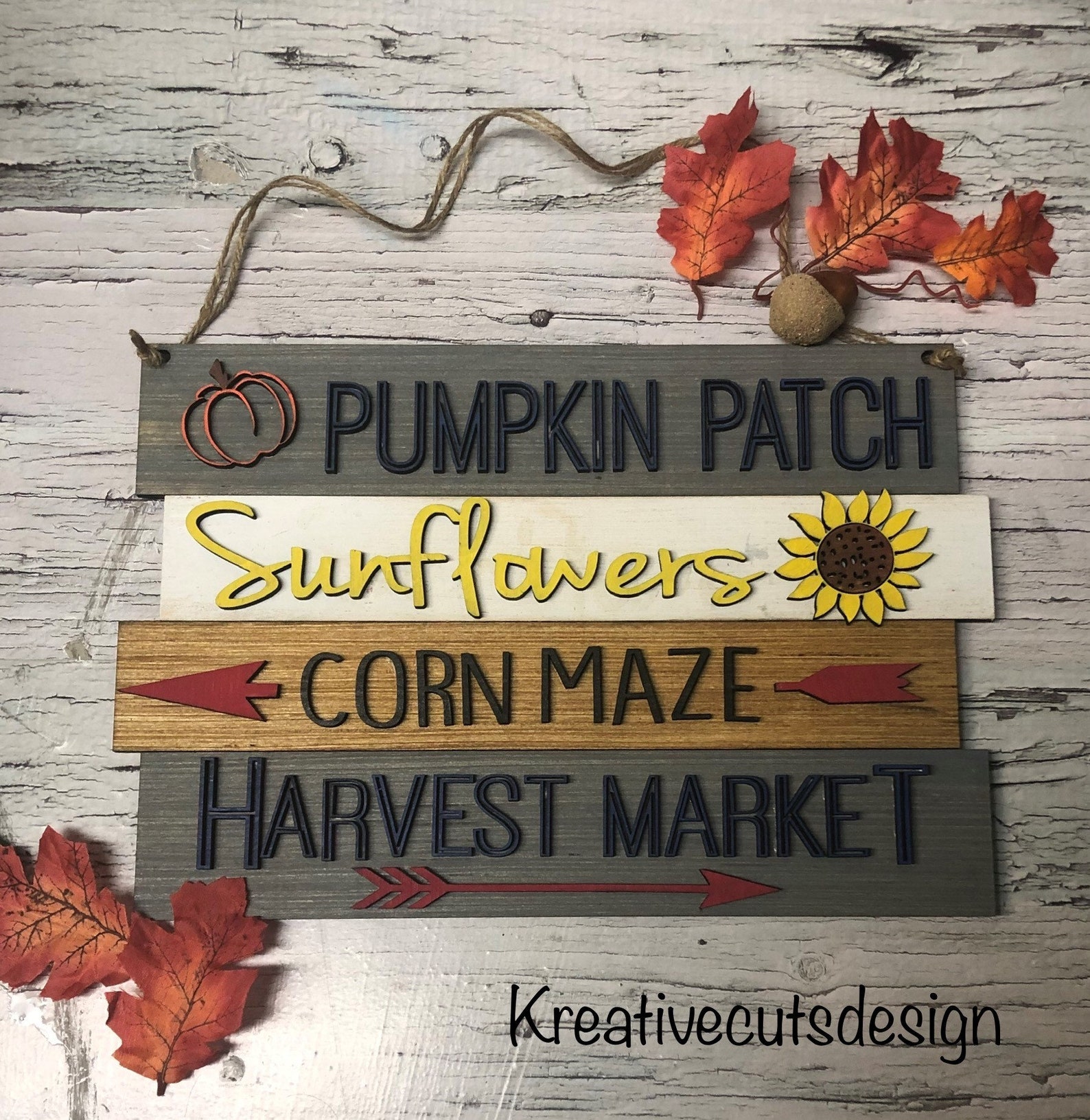 Fall Harvest Market Door Hanger SVG Laser Cut File (digital Download ...