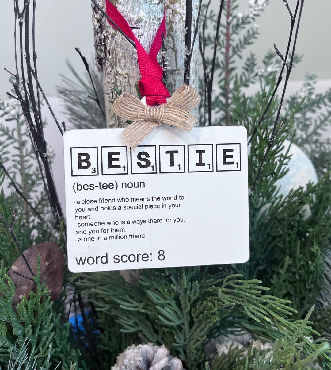 Scrabble Best Friend Definition, Bestie Laser Cut Ornament File Digital ...