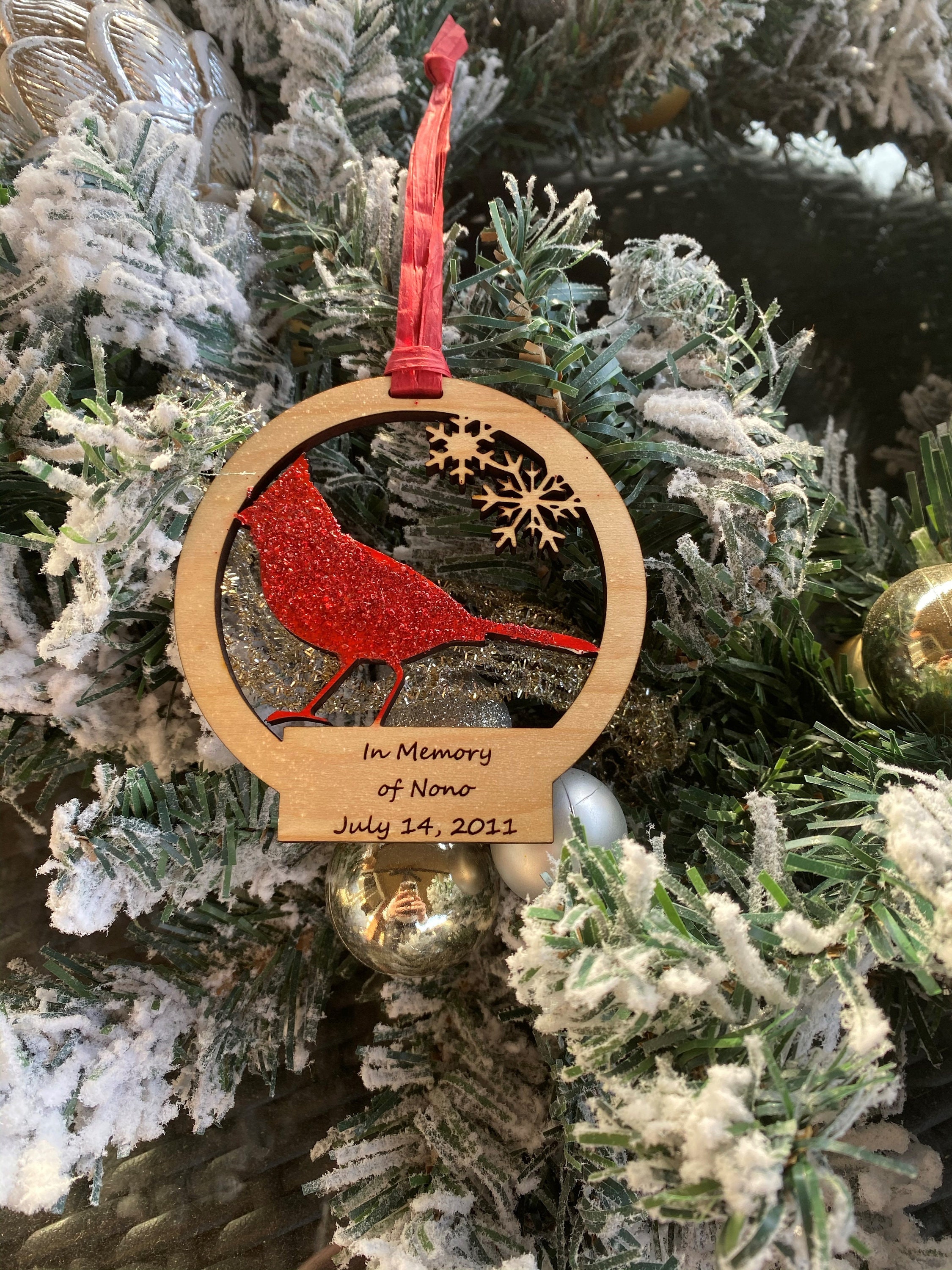 Digital Laser Cut File Cardinal in Memory Family SVG | Etsy