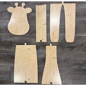 Giraffe Growth Chart Ruler. Kids Nursery Height Measurement. Glowforge ...