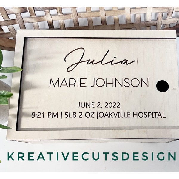 Baby Keepsake Box Svg - Etsy