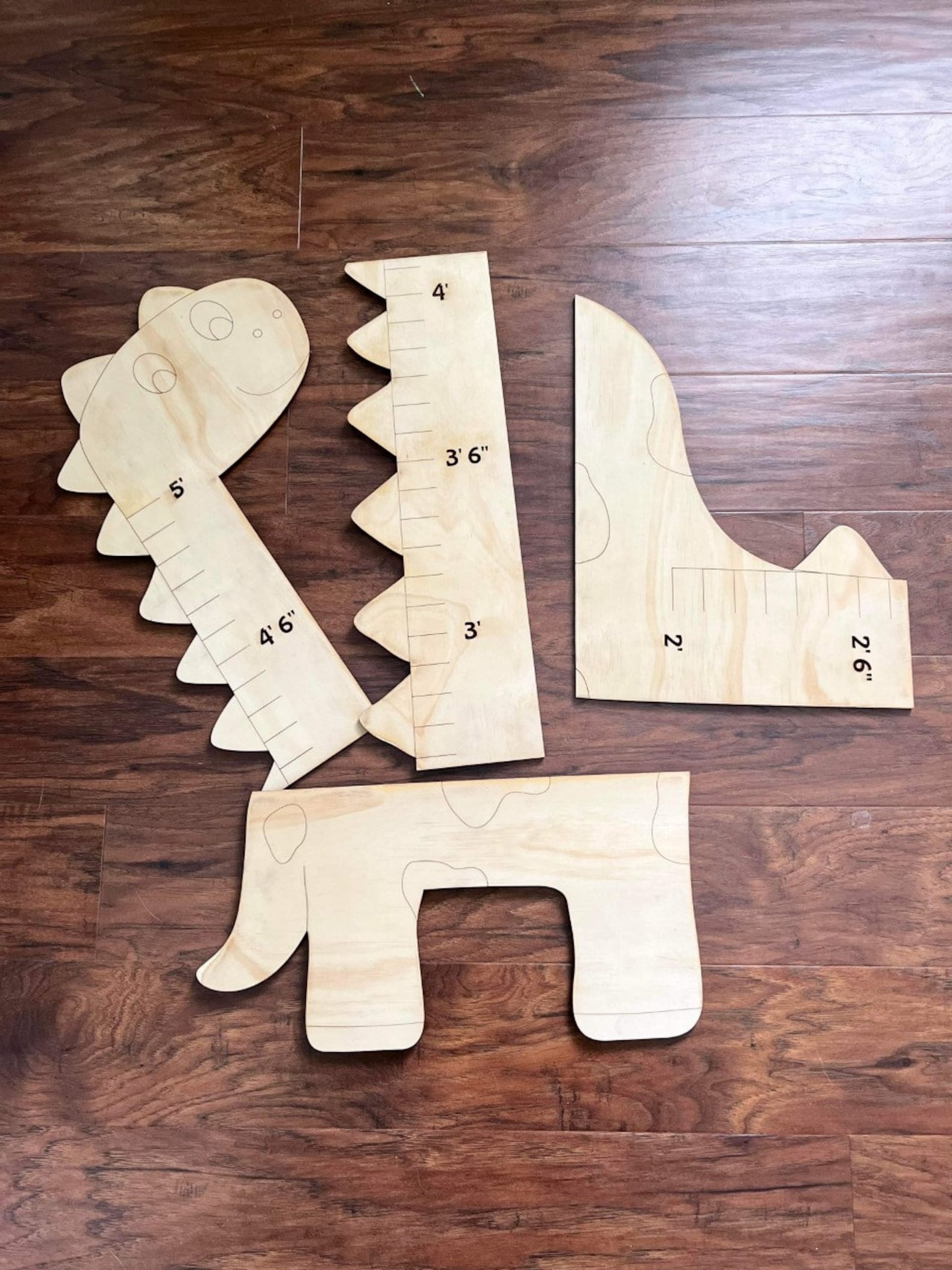 Dinosaur Growth Ruler Svg Inches and Cm. Glowforge Ready Measuring ...