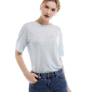 Linen Shirt, Light Blue or Dark Gray, Summer Top. Breathable ...