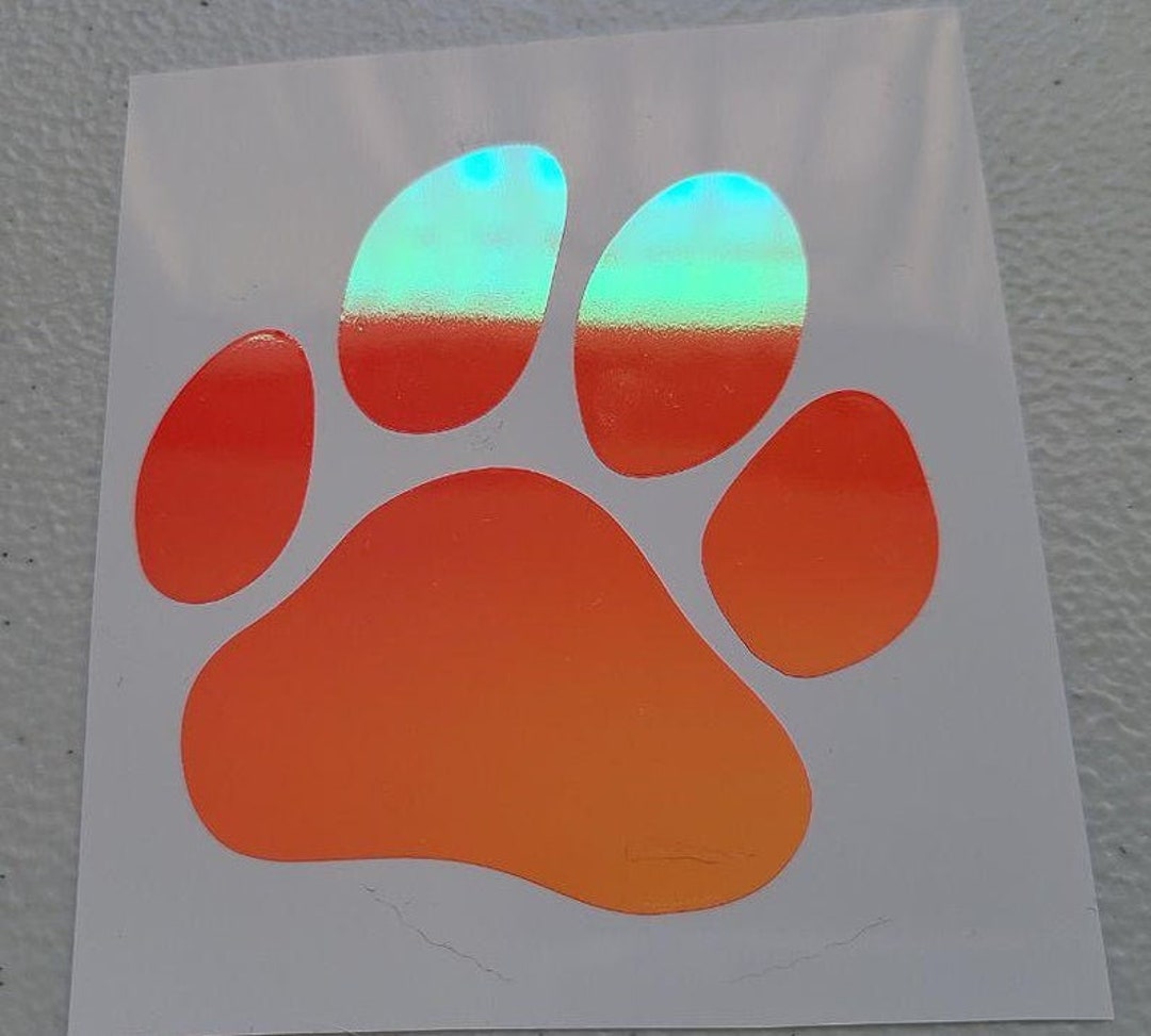Paw Print Vinyl Decal Holographic - Etsy