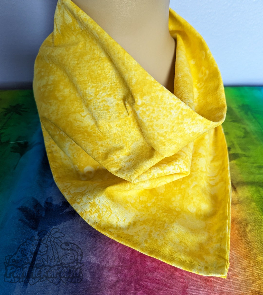Custom Embroidered Yellow Splatter Fursuit Bandana - Etsy