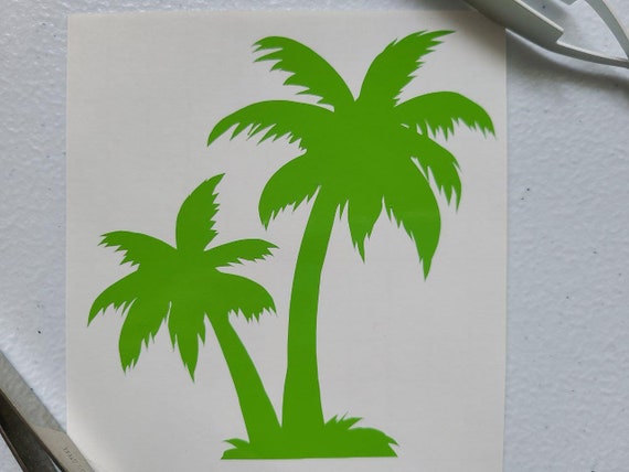 Palm Tree Vinyl Decal - Etsy