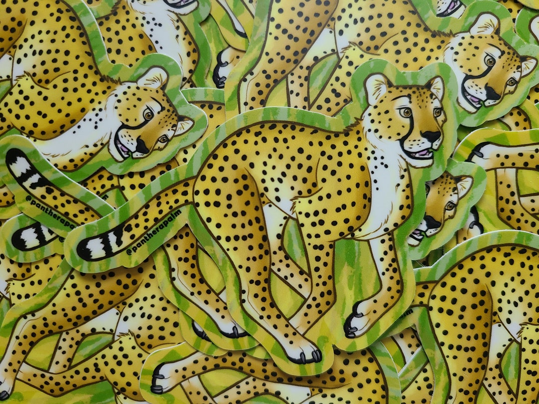 Guépard Autocollant vinyle 3,5 - Etsy France