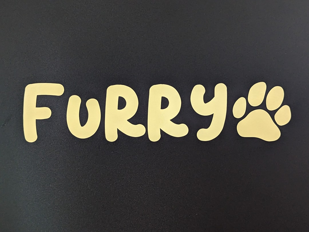Furry Vinyl Decal - Etsy
