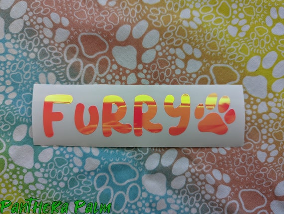 Furry Vinyl Decal Holographic - Etsy