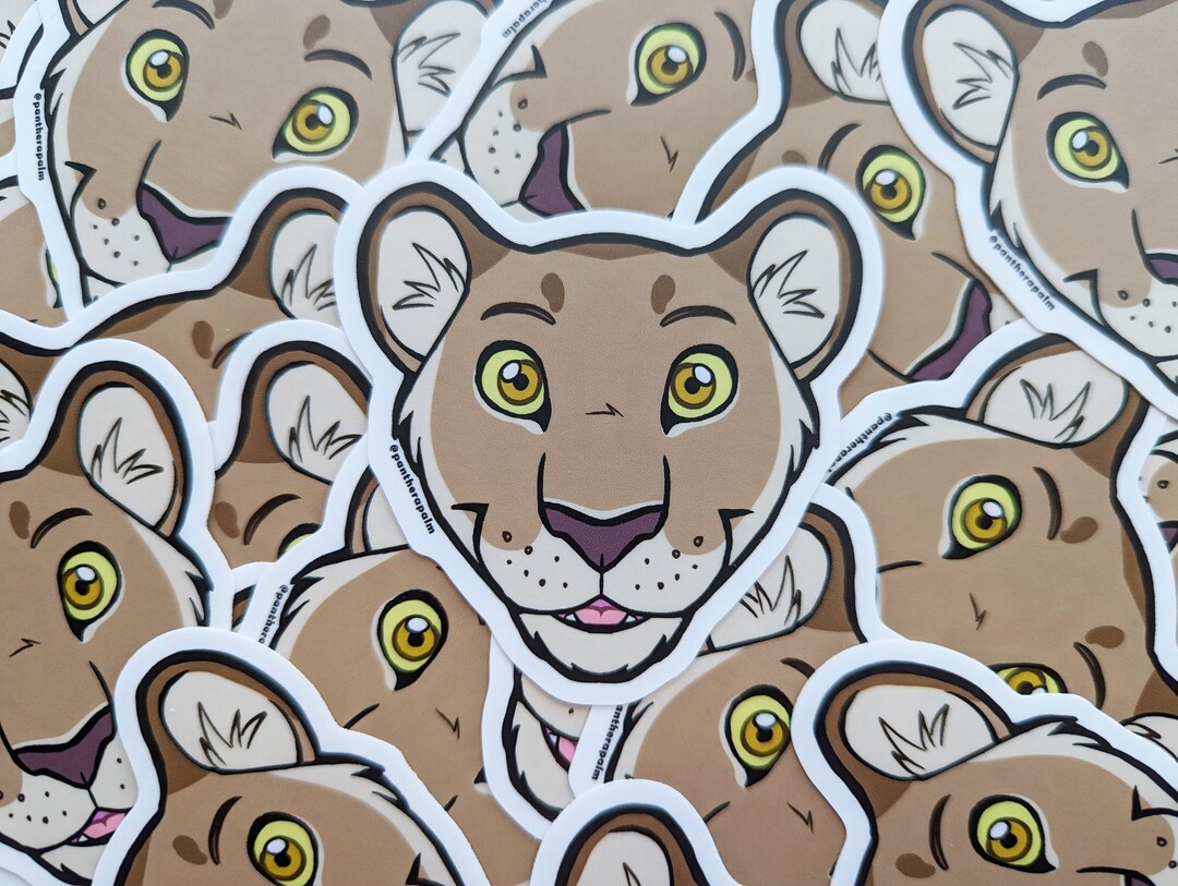 Lioness - 3" Vinyl Sticker - Etsy